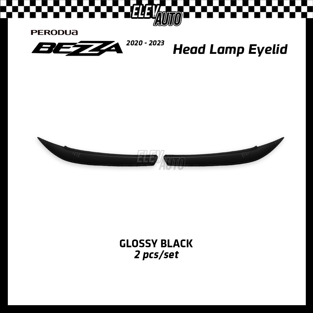 Perodua Bezza 2020 - 2023 Headlamp Eyelid Eyebrow Carbon Chrome Trim ...