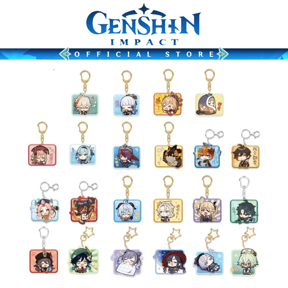 miHoYo Genshin Impact Acrylic Keychain Chibi Series Vol 1. | Shopee ...