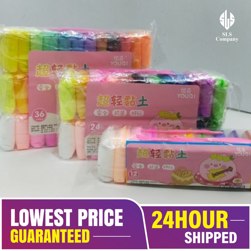 Lowest Price🇲🇾Super Light Clay Butter Slime/Air Dry Clay Set 12colour ...