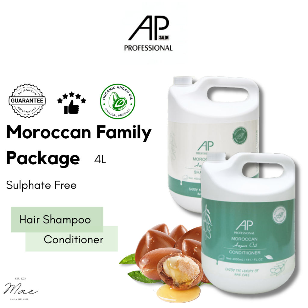 HOPEJULIA AP MOROCCAN 4L Family package(Shampoo&Conditioner) | Shopee ...