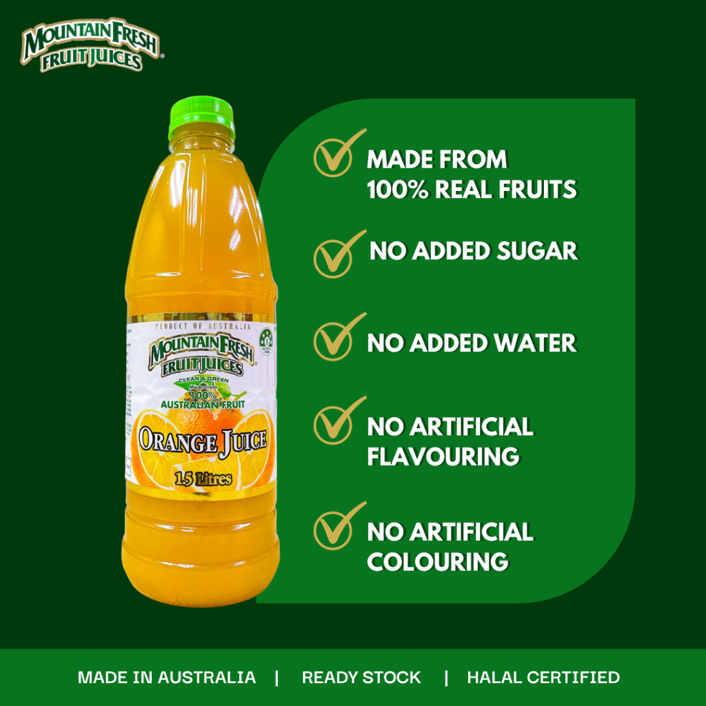 Mountain Fresh ORIGINAL Orange Juice - Made from 100% Real Fruit with ...