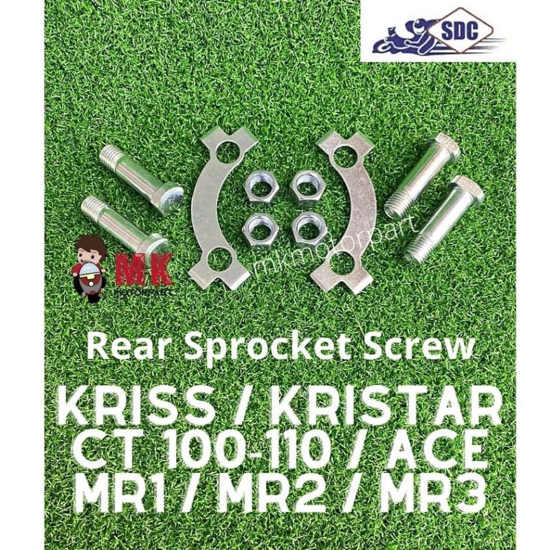 KRISS/KRISTAR/CT100-110/ACE MR1/MR2/MR3 SPROCKET SCREW SET (JAPAN ...