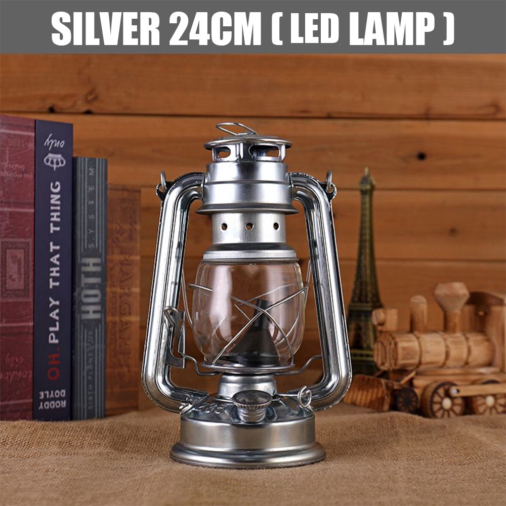 CAMPING ZONE VINTAGE KEROSENE LANTERN OIL LAMP PORTABLE DECORATION ...