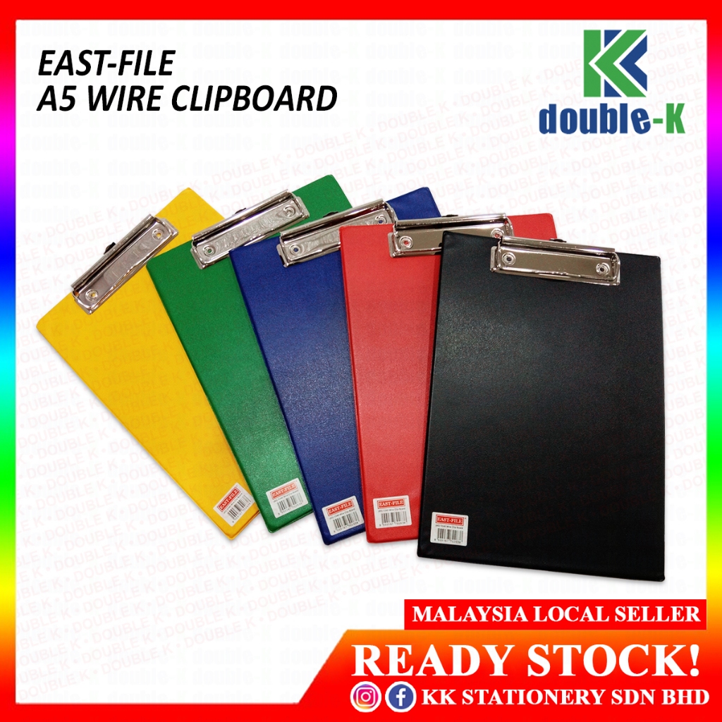 East-File A5 Wire Clip board - RM18.00/pck (6pcs per pck) | Shopee Malaysia
