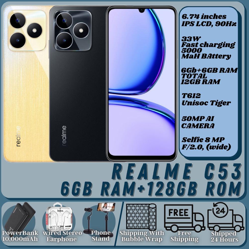 Realme C53 6GB RAM + 128GB ROM | 33 SUPERVOOC Charge | 5000mAh Battery | 50MP AI Camera | 6.74 ...