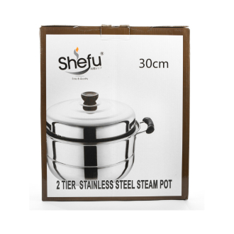 (DISPLAY SET) Shefu 30cm Stainless Steel 2 Tier Layer Steamer | Shopee ...