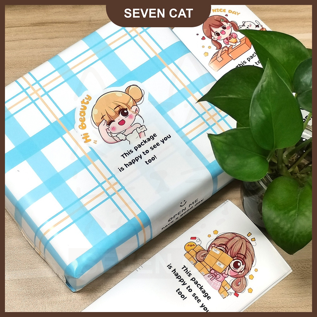 10 Pcs Or 50Pcs/Pack "This Package Is Happy To See You Too" Stickers ...