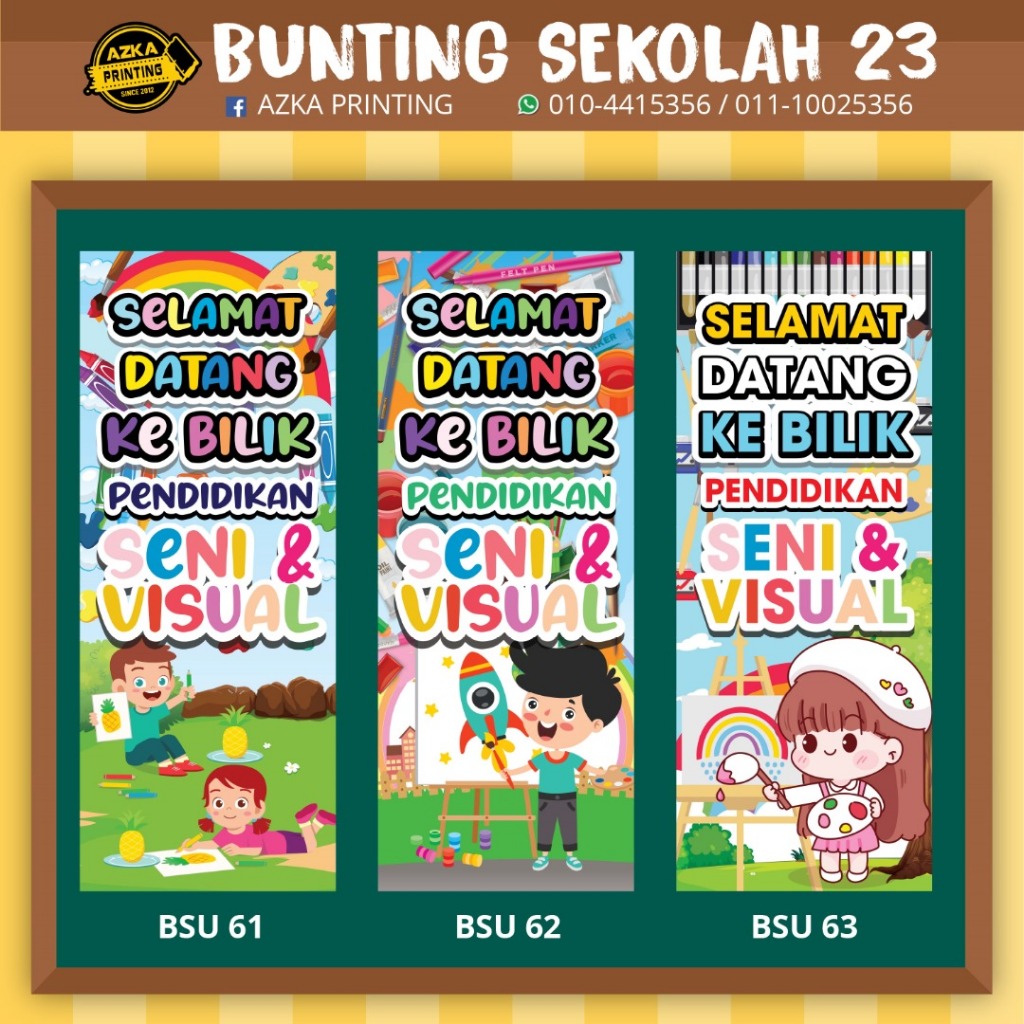 BUNTING BILIK SENI | SELAMAT DATANG | PENDIDIKAN SENI VISUAL | Shopee ...