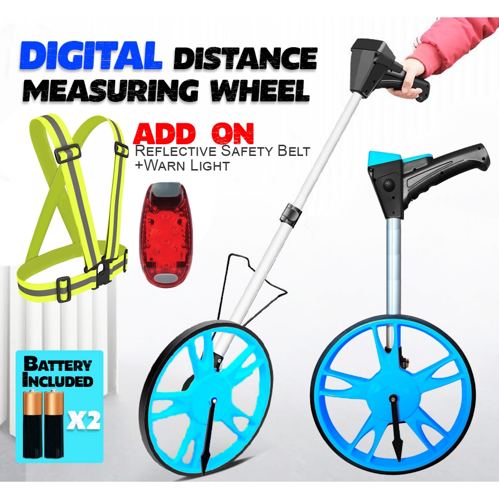 Folding Distance Measuring Wheel Analog Counter Adjustable Measure Tool ...