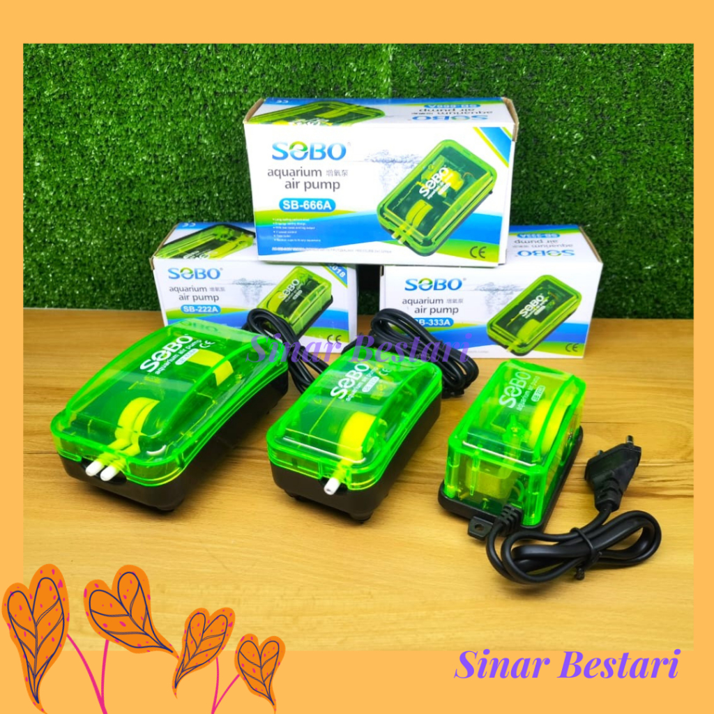 Sobo Air Pump Pam Fish o2 oksigen oxygen SB248A SB348A Aquarium BBS 108 ...