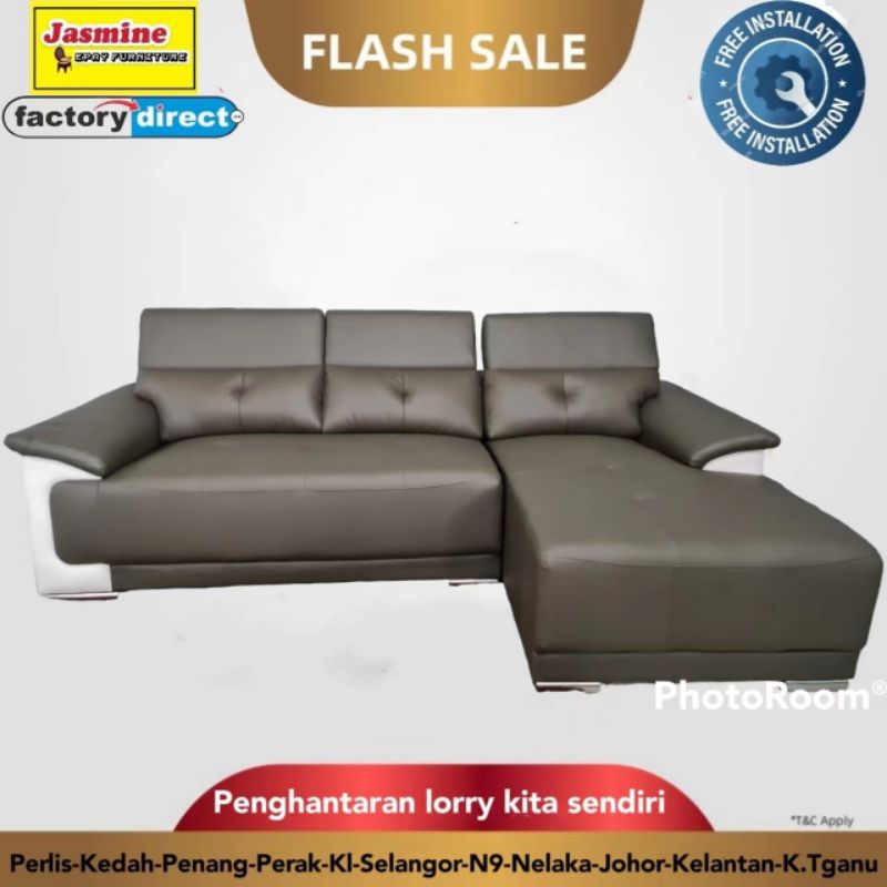(Siap Pasang) L Shape Sofa PU/Fabric | Shopee Malaysia