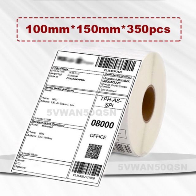A6 Thermal Paper Label Sticker Thermal Printer Thermal Sticker Air ...