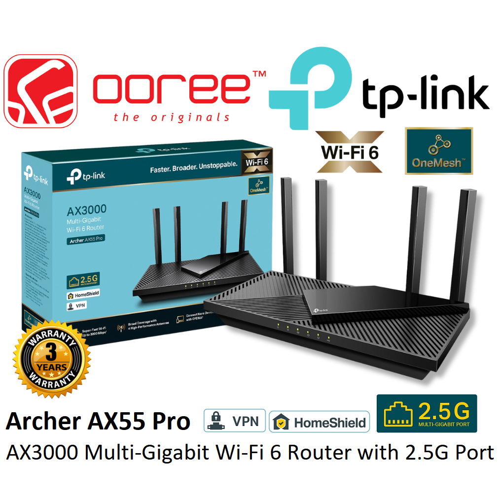 TP-LINK ARCHER AX12 AX1500 / AX23 AX1800 / AX53 AX3000 /AX55 AX3000 / AX55 PRO AX3000 DUAL BAND ...