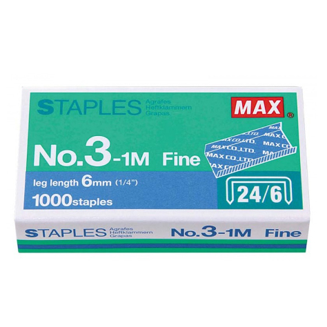 [READY STOCK] Max Staples Bullet No.3-1M Bullet Stapler (1 small box ...