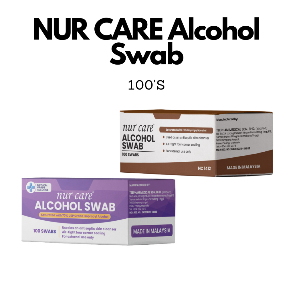 NUR CARE Alcohol Swab 100’s (70% alcohol) | Shopee Malaysia