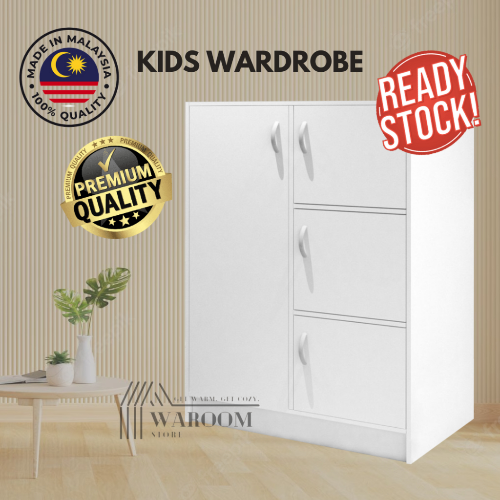 (READY STOCK) Kids Wardrobe|Rak Baju Besar|2 Drawers|2 Tiers|Steel ...