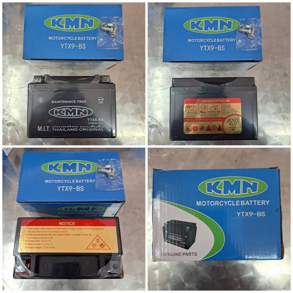 BATTERY KMN MOTORCYCLE YTX9-BS (12V/9AH) (ORI THAILAND) FOR HONDA ...