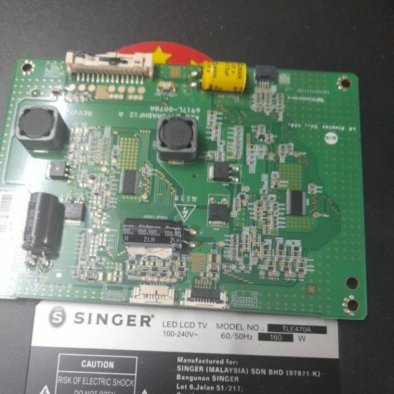 singer led tv model no:TLE470A BACKLIGHT BOARD | Shopee Malaysia