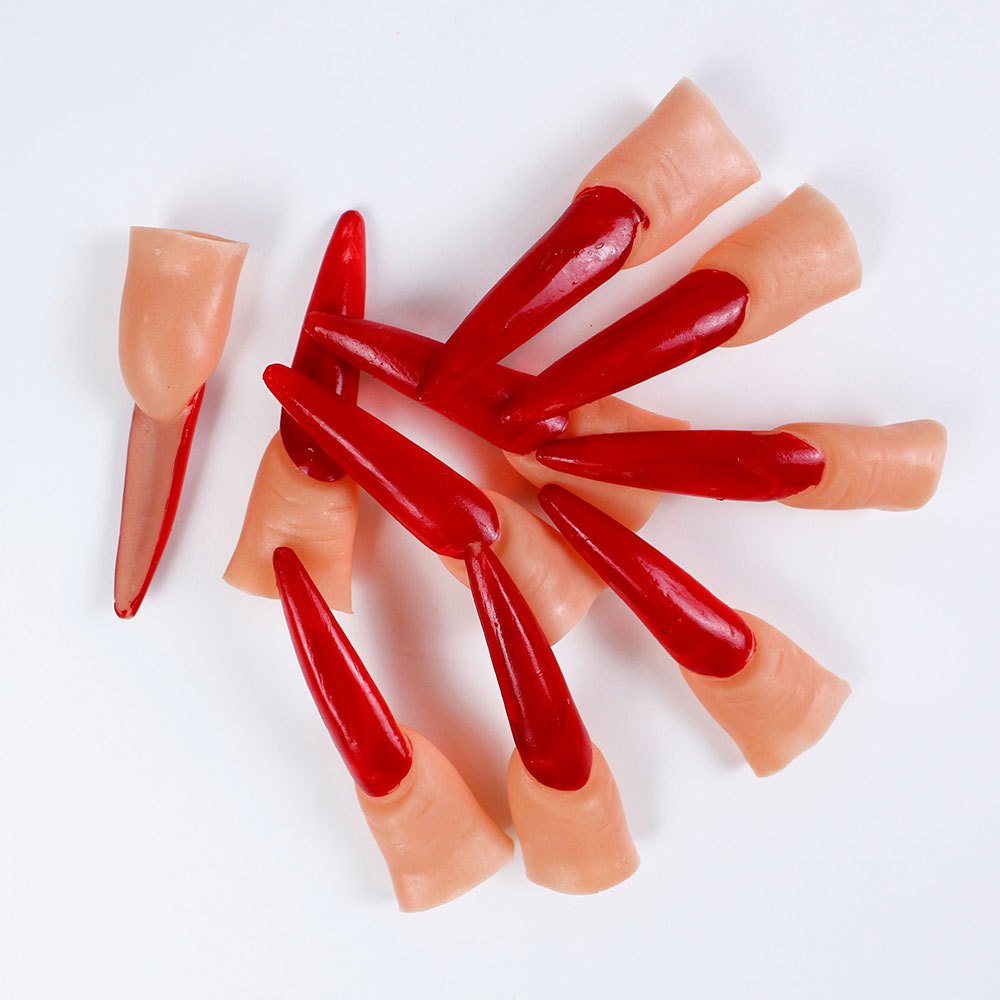 IMMO Halloween Long Fake Witches Nose Props Ghost Finger Nail Cosplay ...