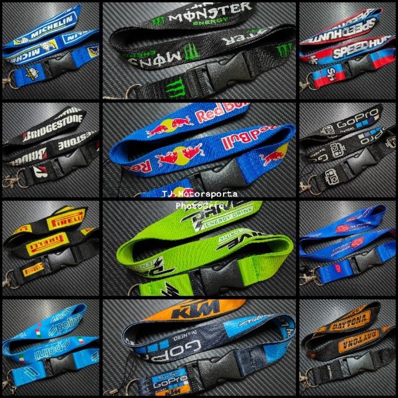 High Grade Quality Lanyard Red Bull Monster Energy Drive Sepang Go Pro ...