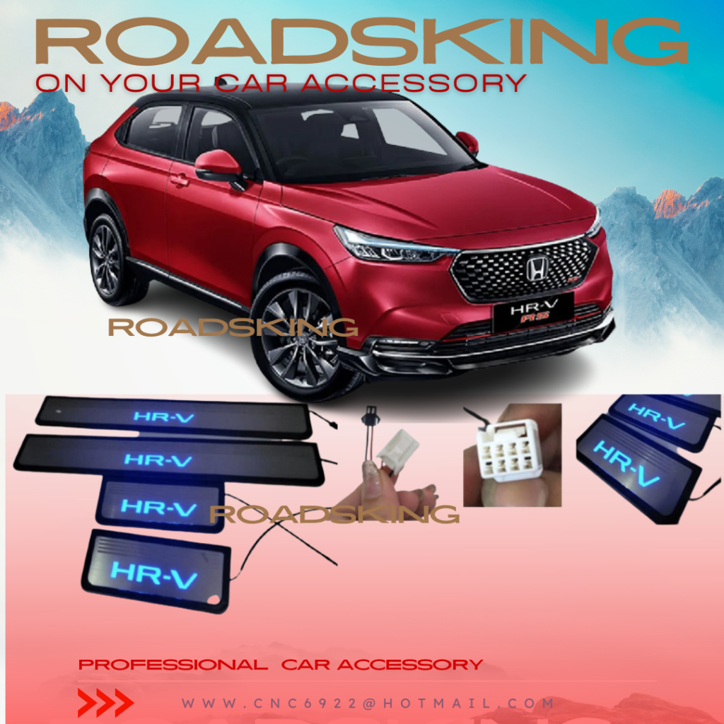 HONDA HRV H-RV 2023 RS LED LIGHT Side Steel Plate Door Step Protector ...