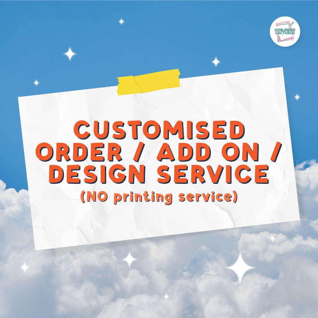 Custom Order/Add On for Planners, Calendars; Graphic Design Service ...