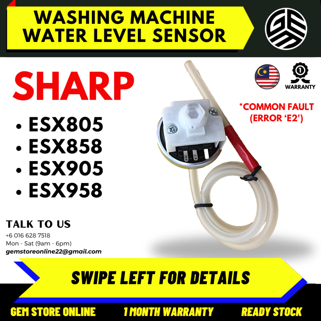 ESX805 / ESX905 / ESX858 / ESX958 SHARP Washing Machine Water Level ...