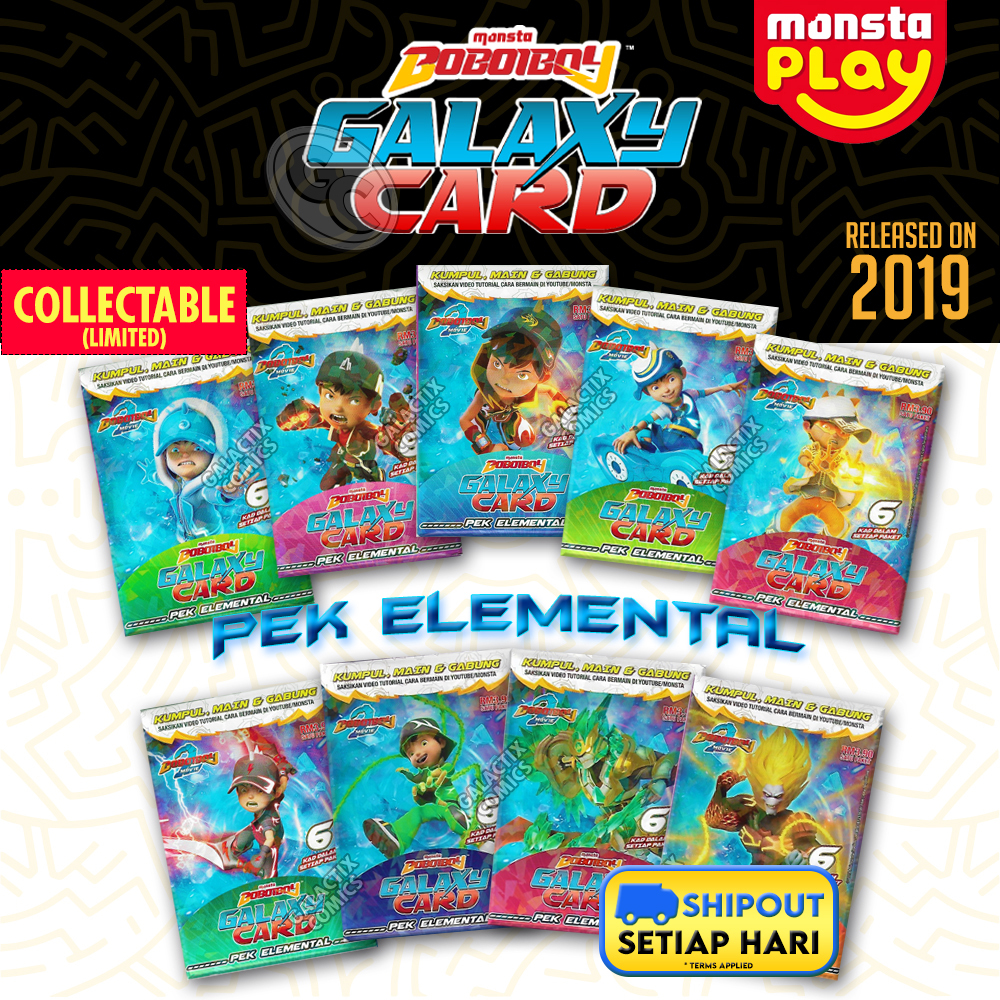 Kad BoBoiBoy Galaxy Card Pek Elemental - Full Set | Shopee Malaysia