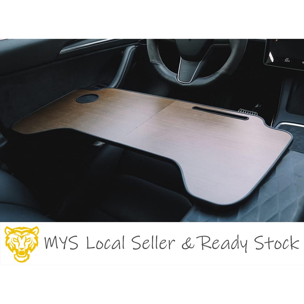 Tesla Model 3/Y Temai Foldable Table Wood Dining Laptop Tray | Shopee ...
