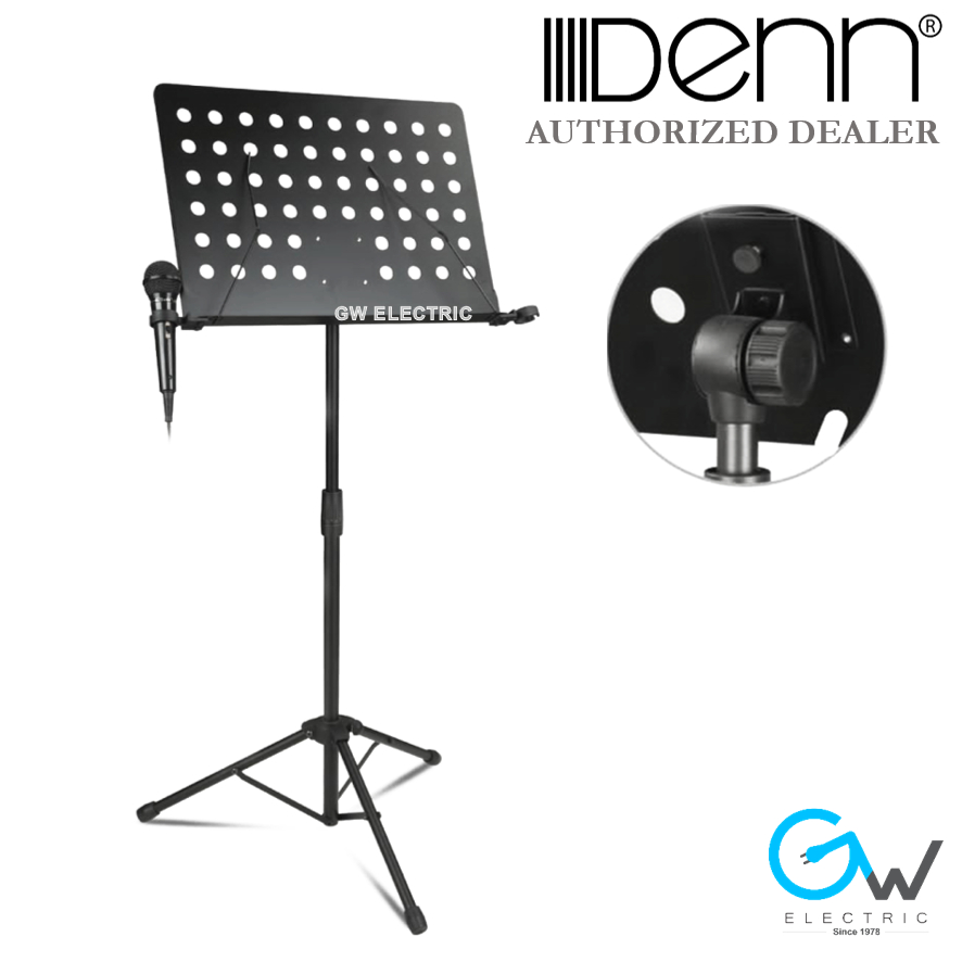 DENN DMS-322M MUSIC STAND WITH 2 MICROPHONE HOLDER | Shopee Malaysia