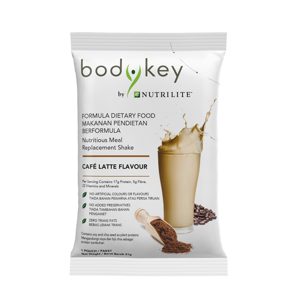 Amway BodyKey By Nutrilite Meal Replacement Shake (Café Latte) 1pack ...