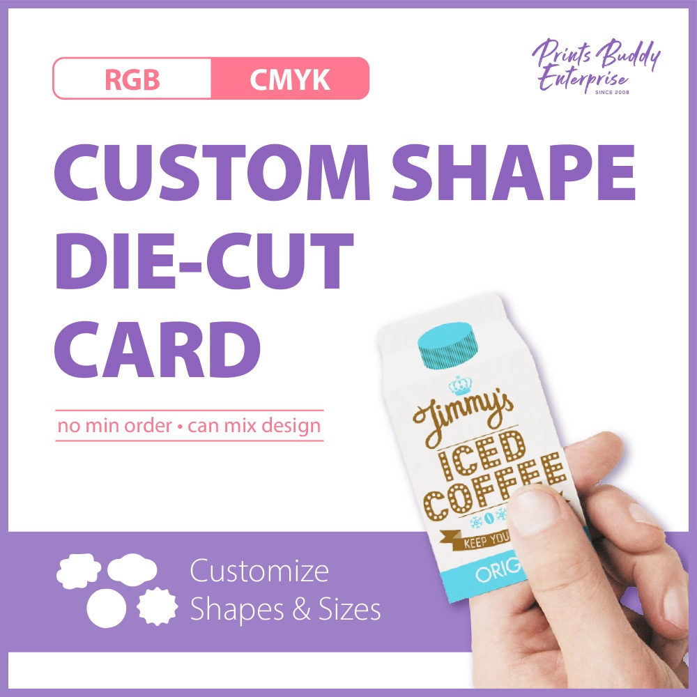 [Print-Own-Design] Die-Cut Custom Shape Cards / Postcard / Greeting ...