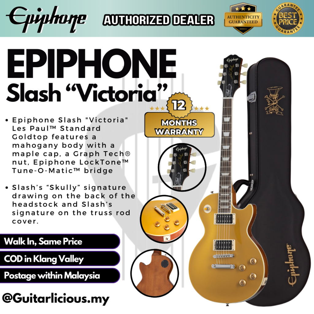 Epiphone Slash "Victoria" Les Paul Standard Electric Guitar with Guitar ...