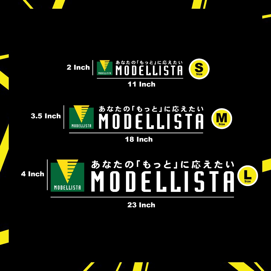 Modellista japanese Car Sticker / K232 | Shopee Malaysia