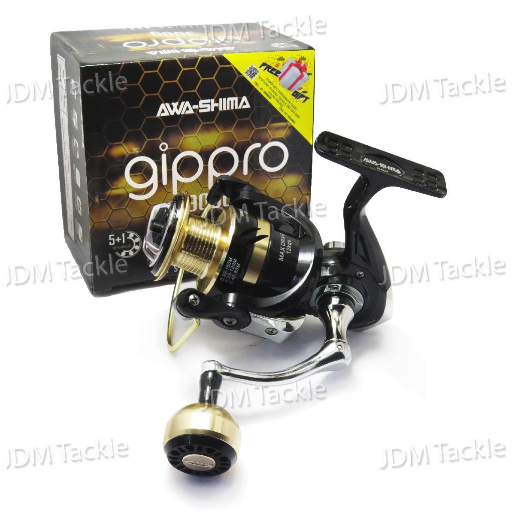 ORI 23 AWASHIMA Fishing Reel GIPPRO SPINNING REEL With Free Gift ...