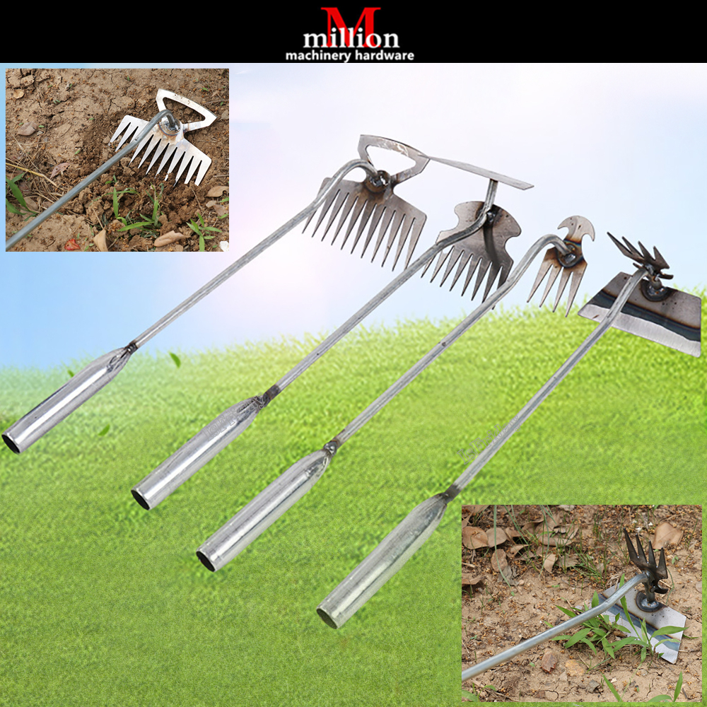 Multifunctional Handheld Pulling Uprooting Weeding Garden Hoe Rake Farm ...