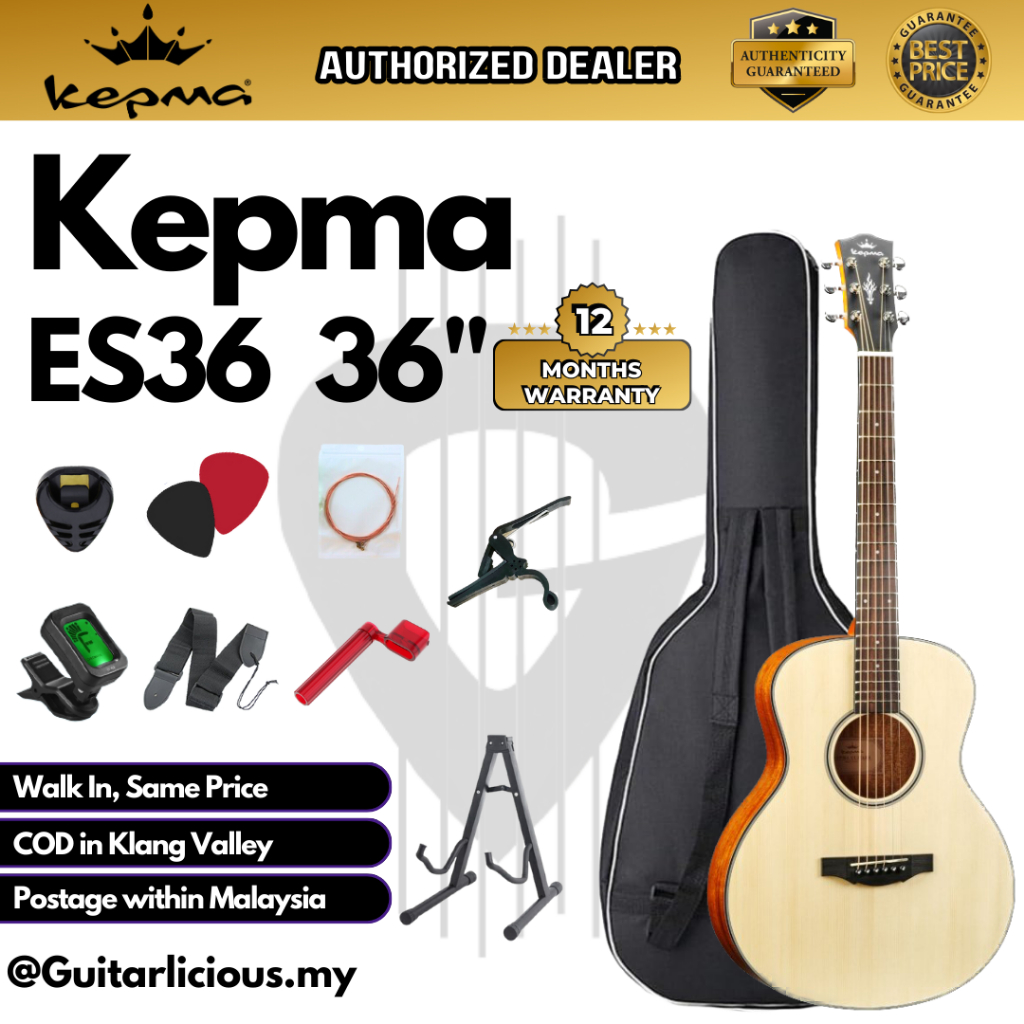 KEPMA ES36 , 36 inch (3/4) Travel Portable Acoustic Guitar ( ES-36 / ES ...