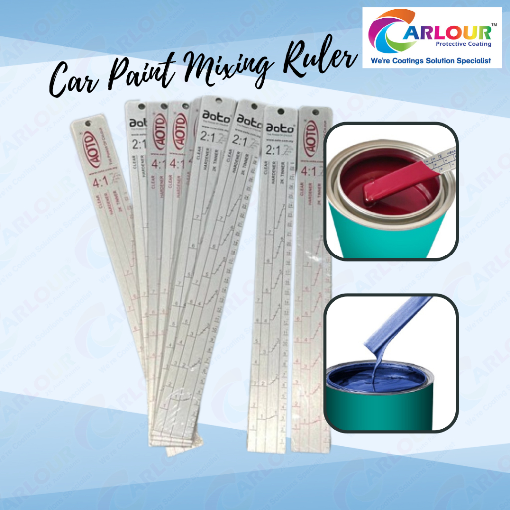 Paint Mixing Ruler / Pembaris Ukur Cat Kereta Scale Mixing Ruler 调漆尺 ...