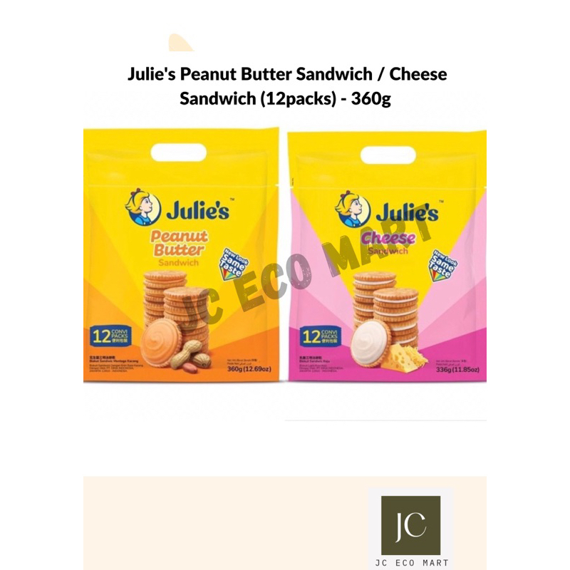 Julie's Peanut Butter Sandwich/Cheese Sandwich (12packs)360g | Shopee Malaysia