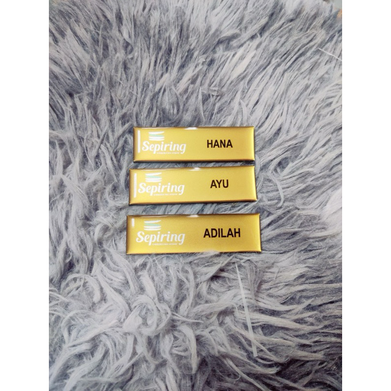 NAME TAG EPOXY ACRYLIC SEPIRING | Shopee Malaysia