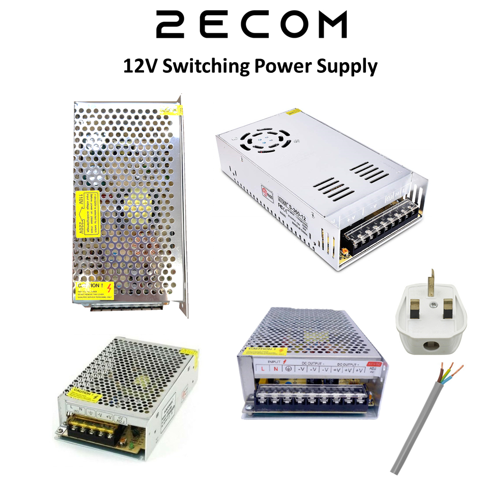 AC TO DC 12V 60W Switching POWER SUPPLY 3A 5A 10A 15A 20A 30A 40A Centralize with Plug Power ...