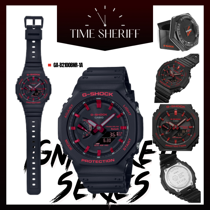 G-Shock IGNITE RED SPIRIT SERIES GA-100BNR-1A GA-2200BNR-1A GA-700BNR ...
