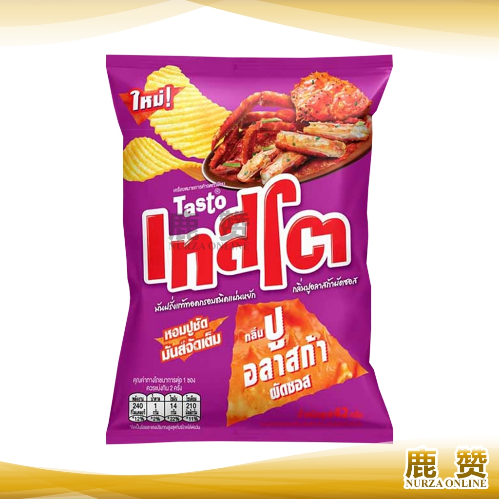 Thailand Tasto Potato Chips Crab Curry Korean Sauce Honey Mustard 42g ...
