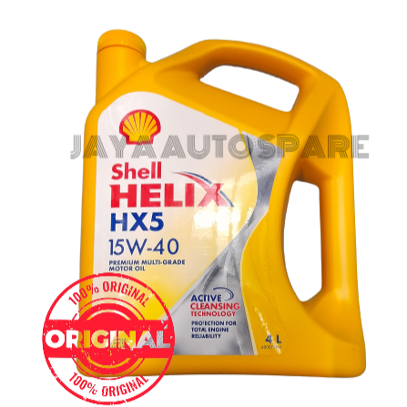 SHELL HELIX HX5 15W-40 PREMIUM MULTI-GRADE MOTOR OIL 4L | Shopee Malaysia