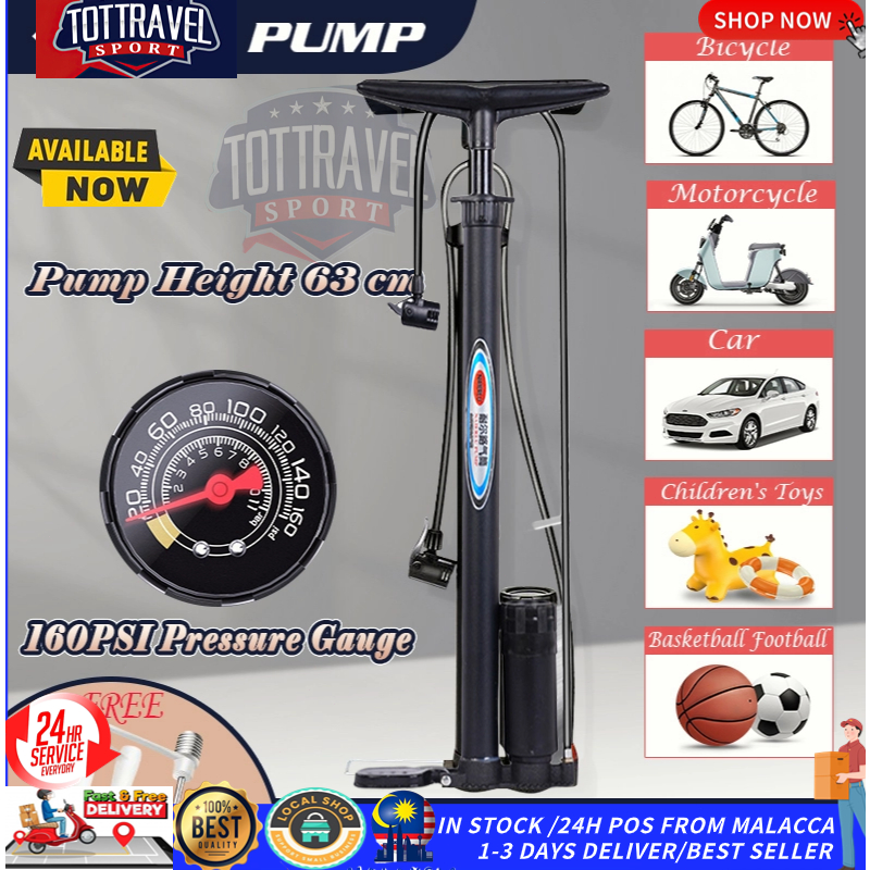 High Pressure Bicycle Pump Portable MTB Bike Tire Air Inflator Cycling Hand Air Pump Bike Pump ...