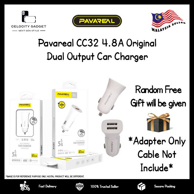 [1 Year Warranty] Pavareal CC32 5A 100% Original Dual Output Car ...