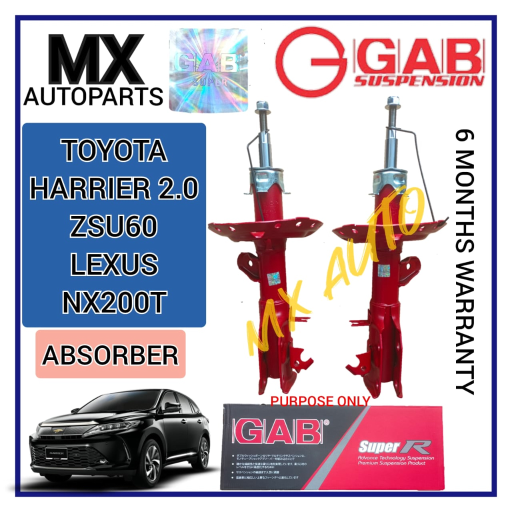 ORIGINAL GAB SUPER-R TOYOTA HARRIER 2.0 ZSU60W ZSU60 LEXUS NX200T 2013 ...