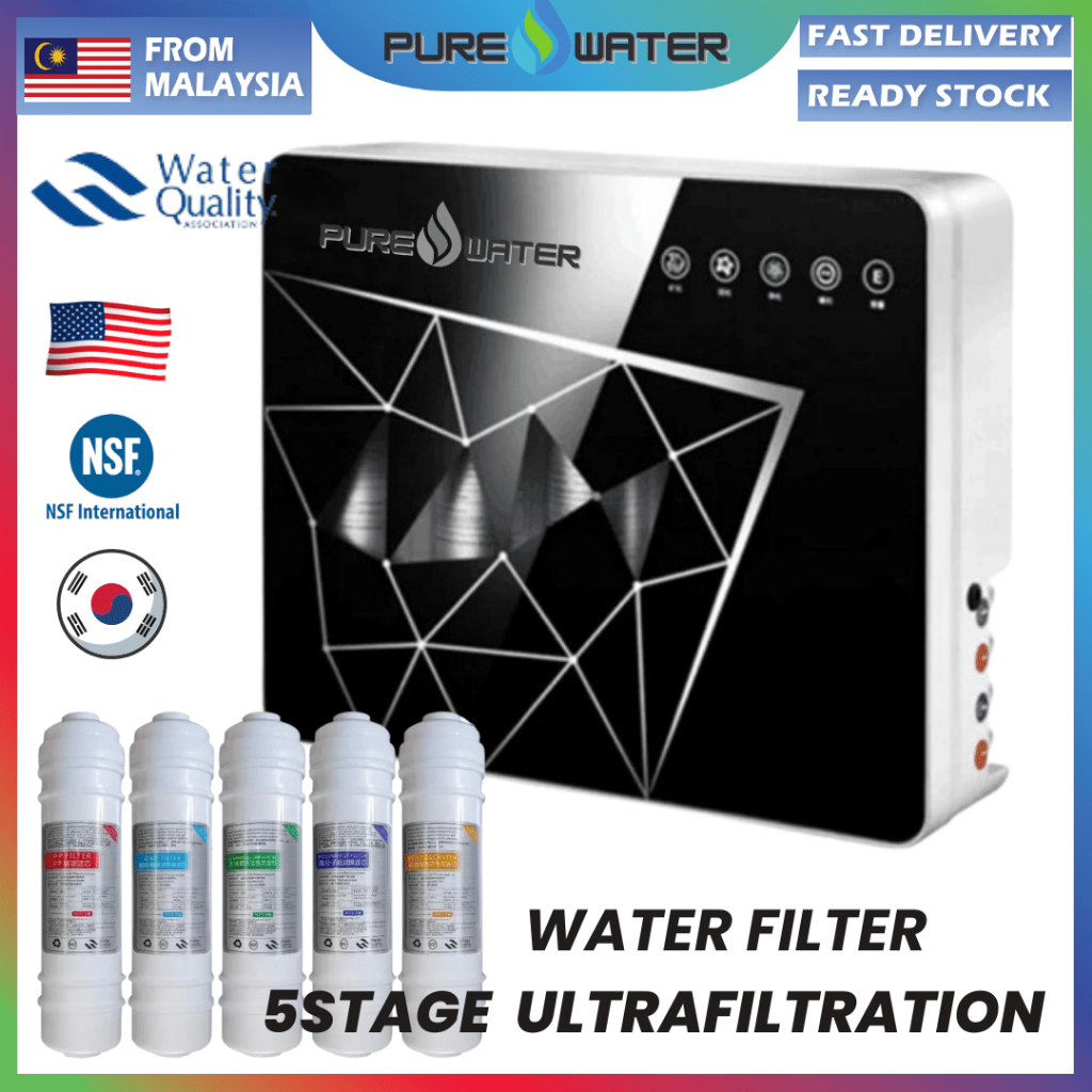 5 Stage Water Filter Penapis Air Alkaline UF Membrane Home Drinking ...