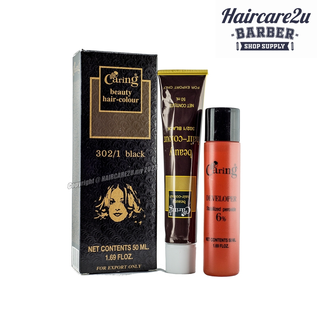 50g Caring Hair Dye Black Cream | Shopee Malaysia