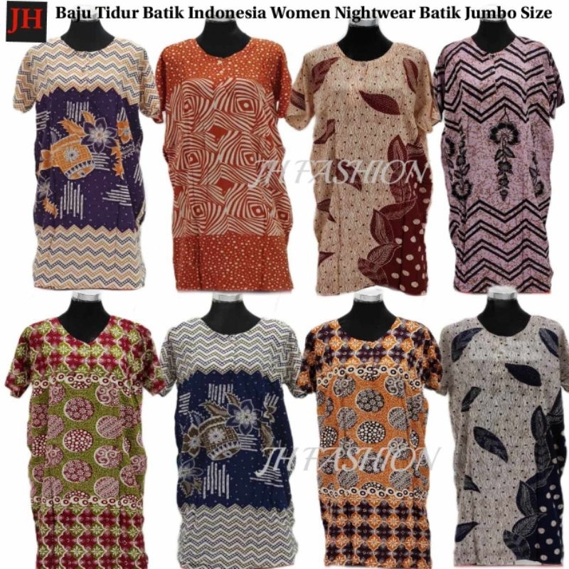 🔥READY STOCK 🔥Baju Tidur Batik Indonesia Women Nightwear Batik Jumbo ...